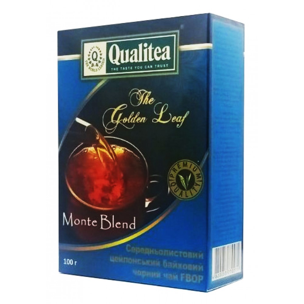 Чай "Qualitea" Monte Blend (FBOP) чорний, 100 г - T4Y-103402